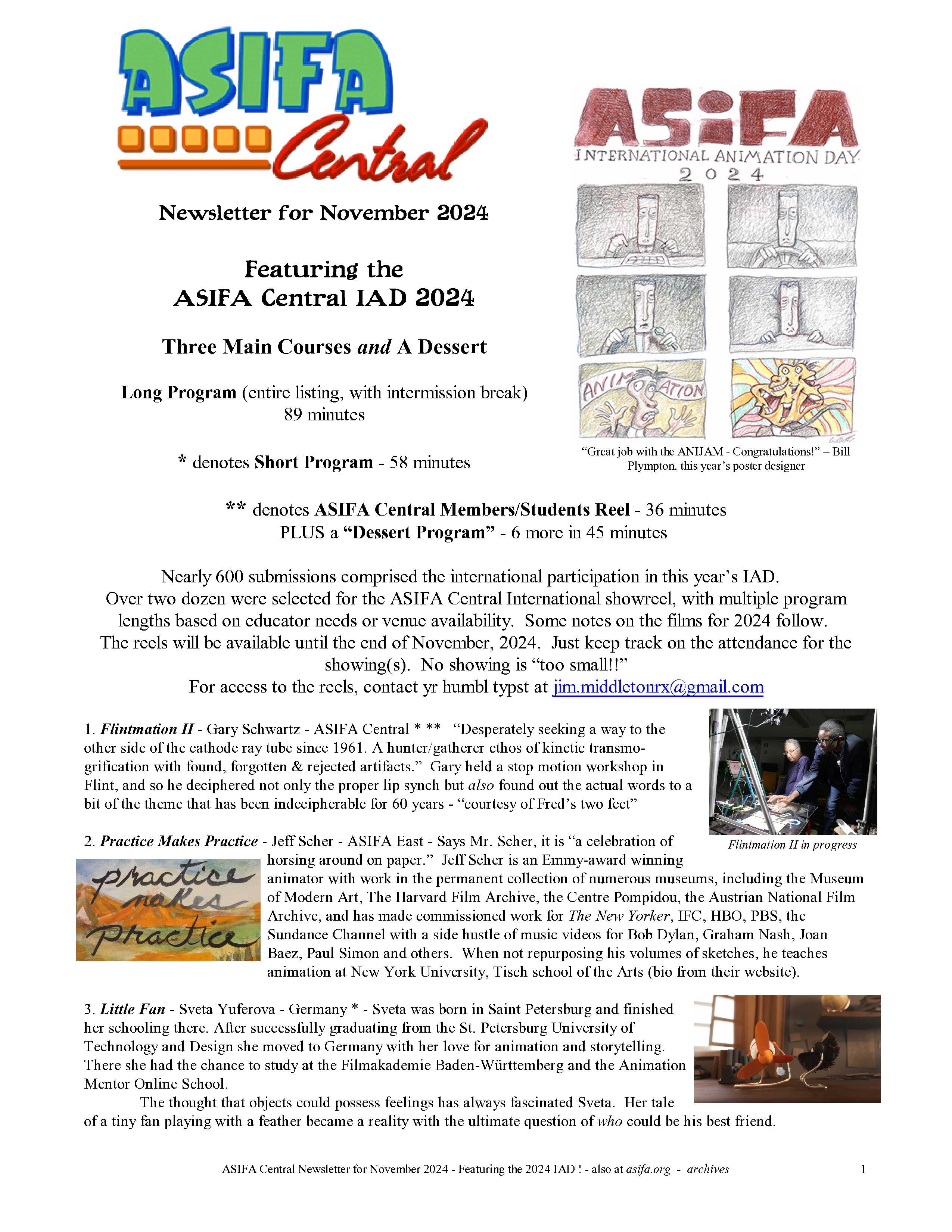 ASIFA Central – A chapter of the Association Internationale du Film d ...