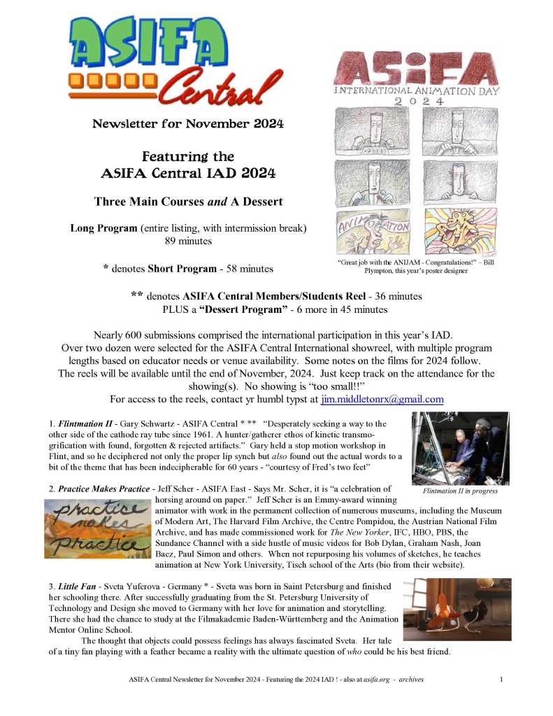 ASIFA Central – A chapter of the Association Internationale du Film d ...